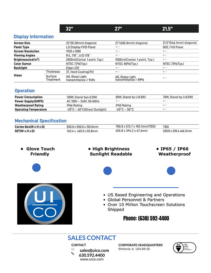 Outdoor Touch Screen | UICO